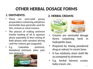 HERBAL FORMULATIONS. NDDS, Solid, Liquid , semisolid dosage formspptx ...