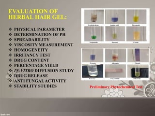 FORMULATION AND EVALUATION OF HERBAL HAIR GEL BY USING TRIDAX ...
