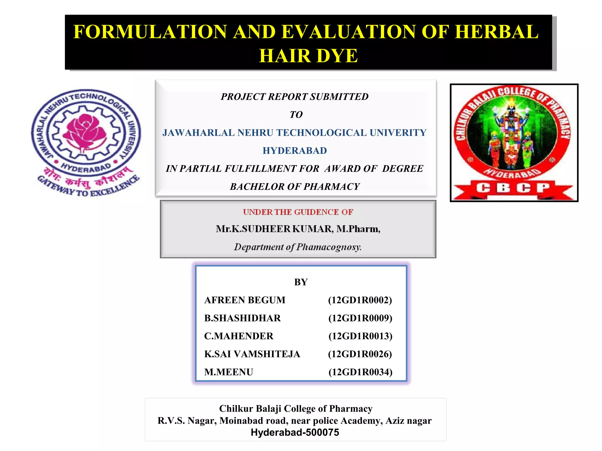 Herbal Hair Dye | PPT