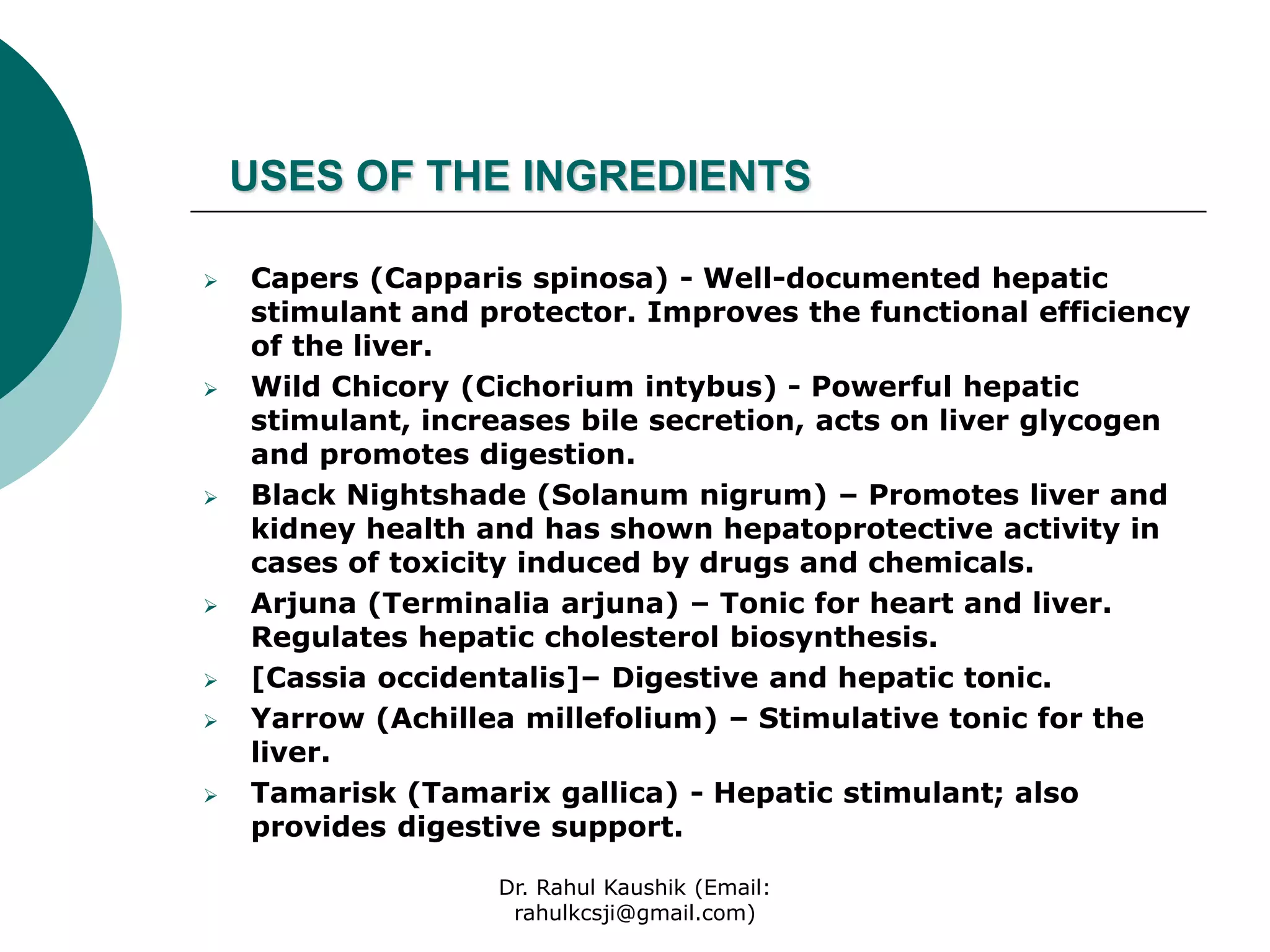 Herbal hepatoprotective drugs | PPTX