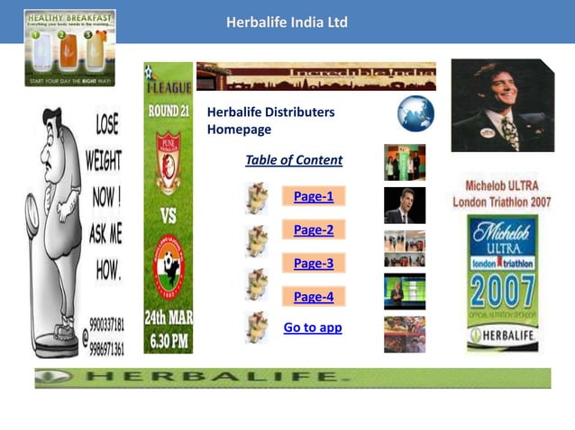 Herbalife distributer homepage app | PPTX