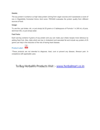 Herbalife formula 1 nutritional shake mix | PDF