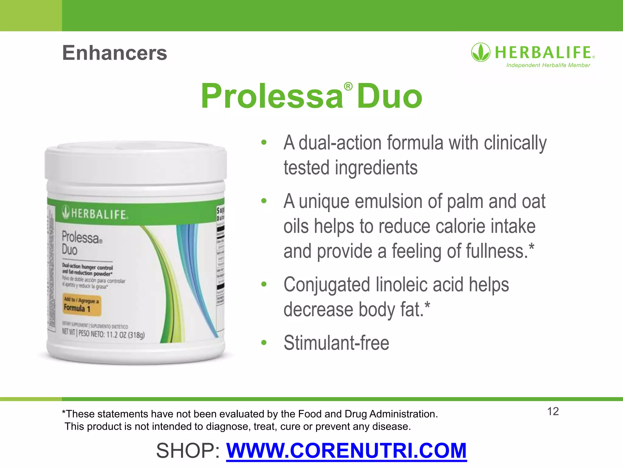 Herbalife Product Presentation - www.corenutri.com