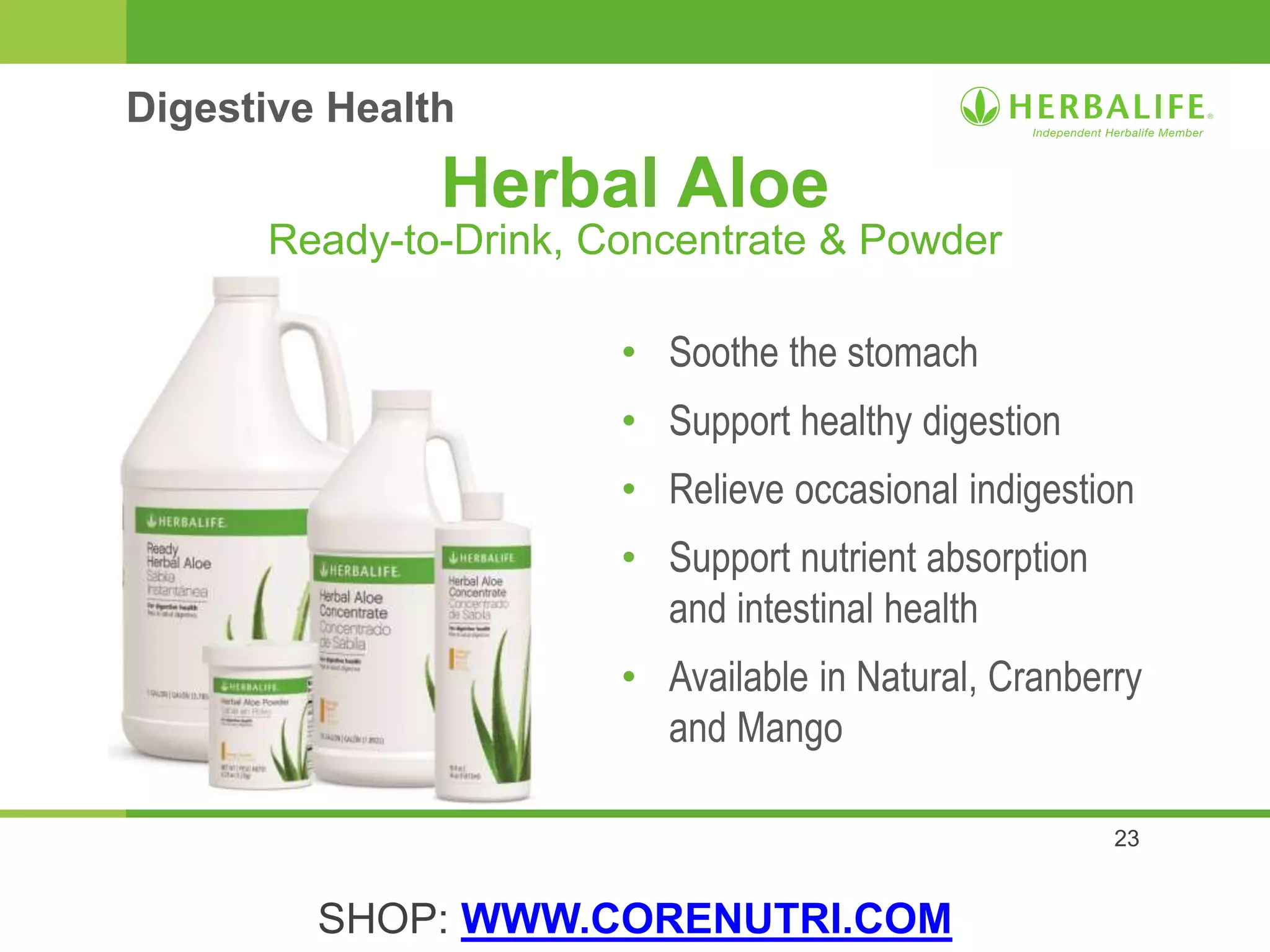 Herbalife Product Presentation - www.corenutri.com