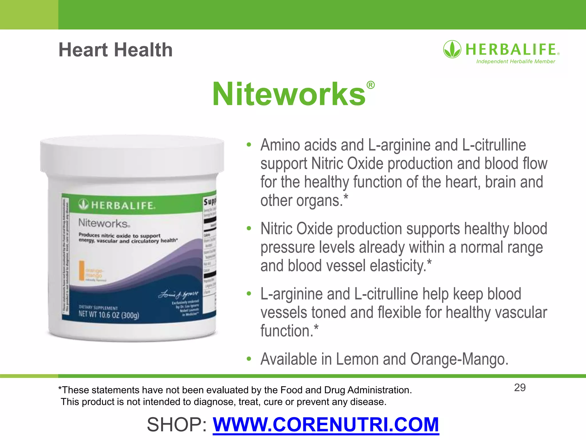 Herbalife Product Presentation - www.corenutri.com