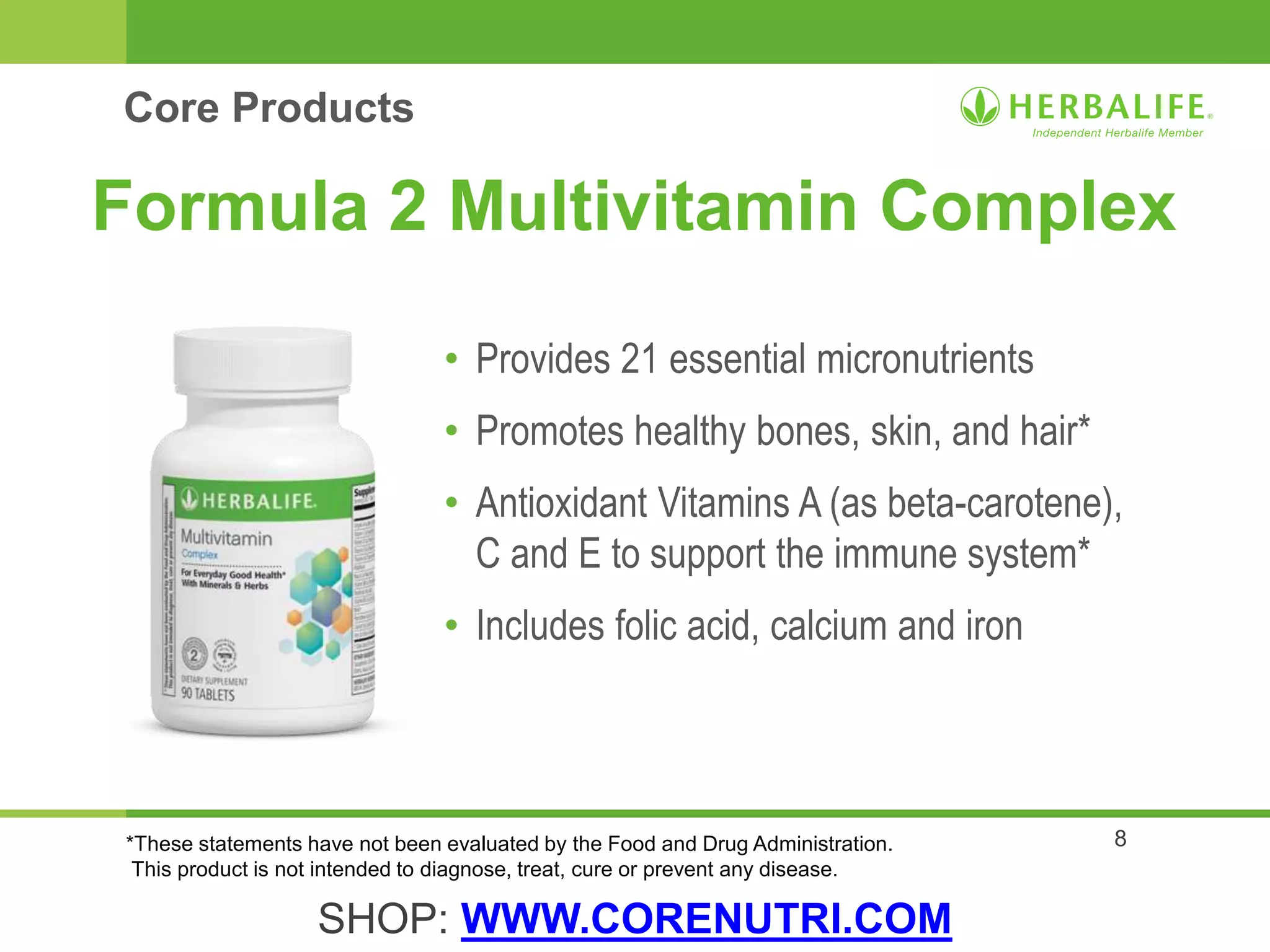 Herbalife Product Presentation - www.corenutri.com