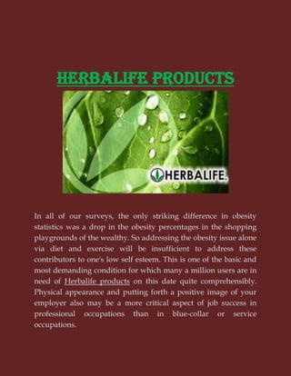 Herbalife products | DOCX