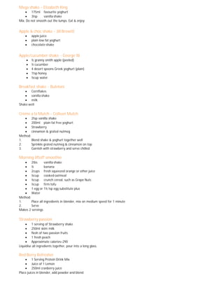 Herbalife shake recipe book | PDF