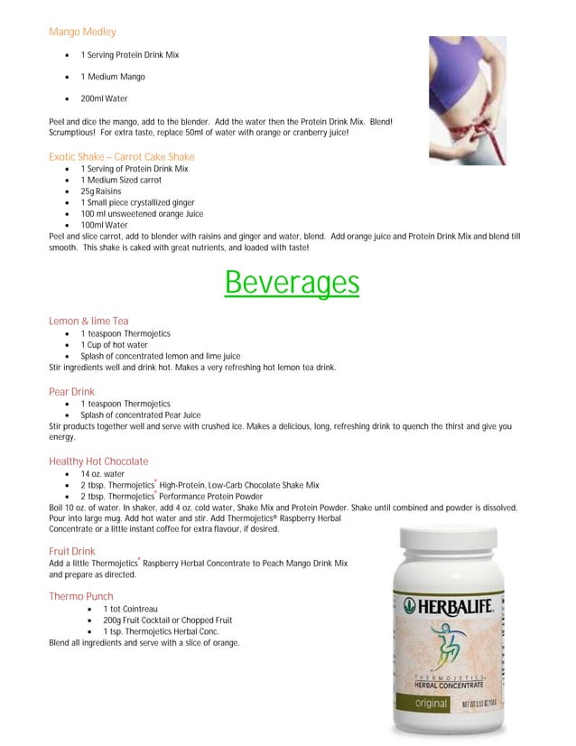 Herbalife shake recipe book | PDF | Nutrition | Healthy Living