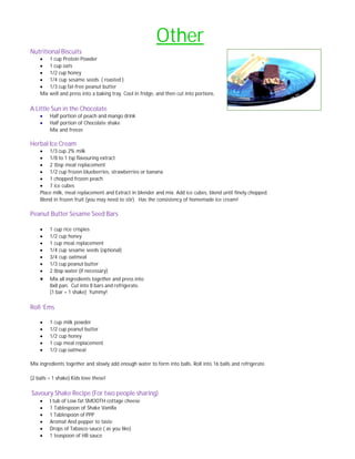Herbalife shake recipe book | PDF