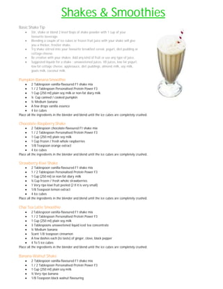 Herbalife shake recipe book | PDF