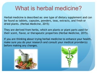 Herbal medicine | PPT