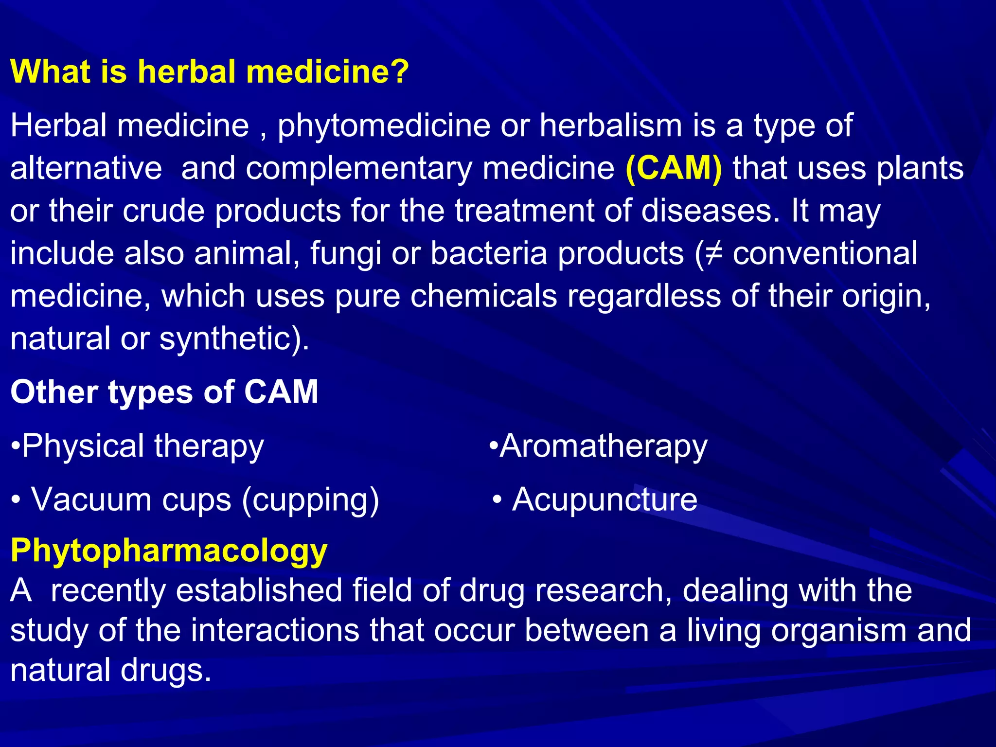 Herbal medicine intro | PPT