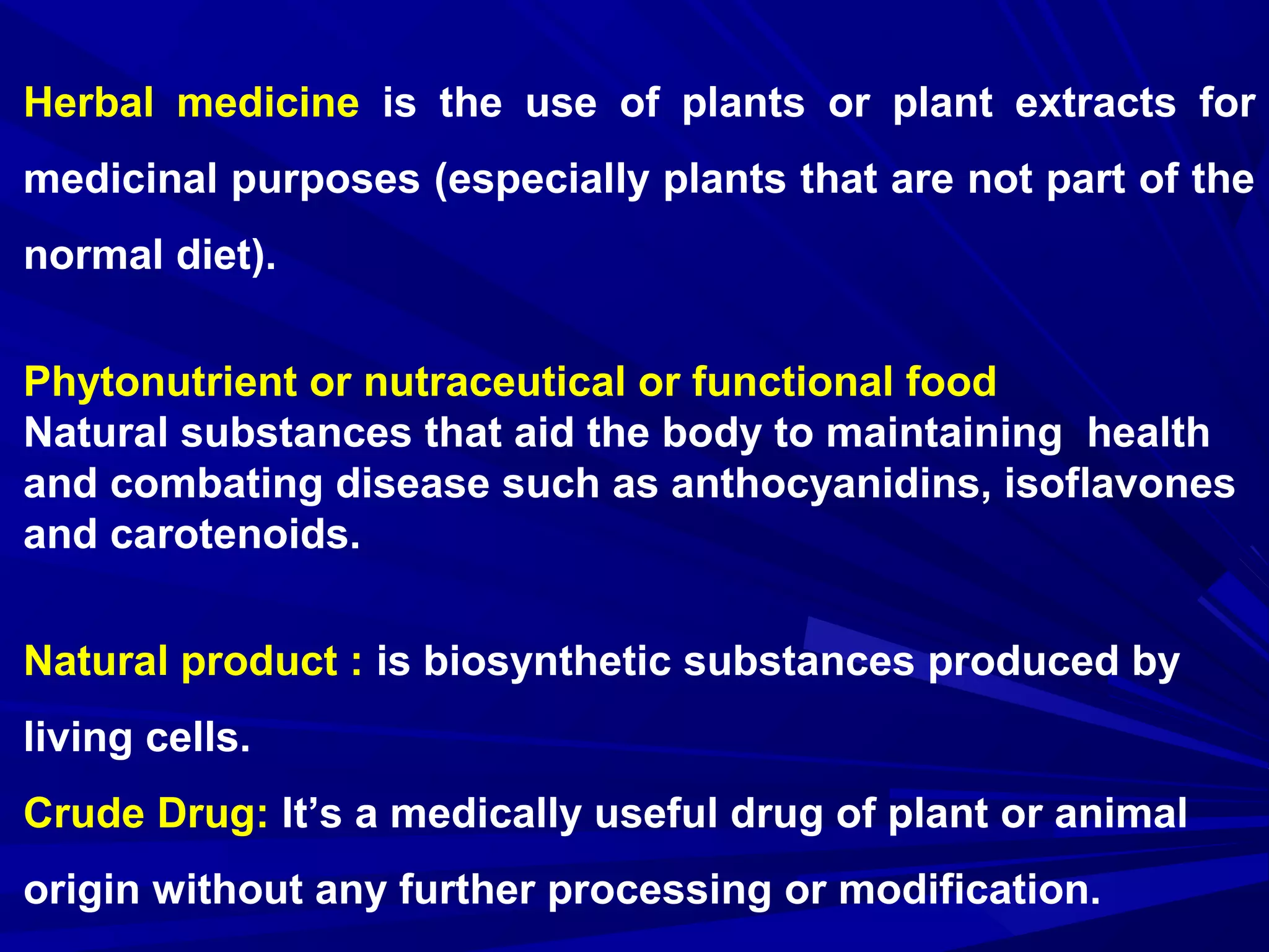 Herbal medicine intro | PPT