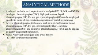 Adulterants screening in Herbal products using Modern Analytical Techniques | PPTX