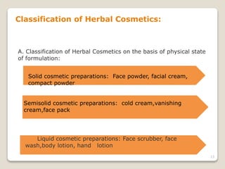 Herbal skin cosmetics | PPTX