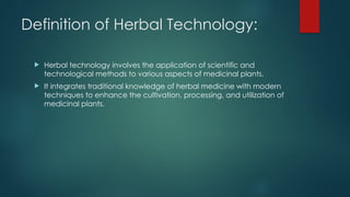 Herbal Technology.pptx- Botany Theory Paper MSC | PPTX