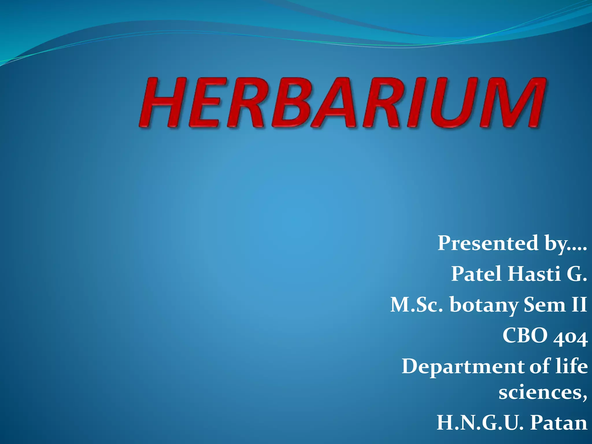 Herbarium | PPTX