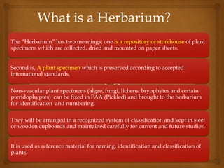 Herbarium, Uses , Functions & Importance.pdf