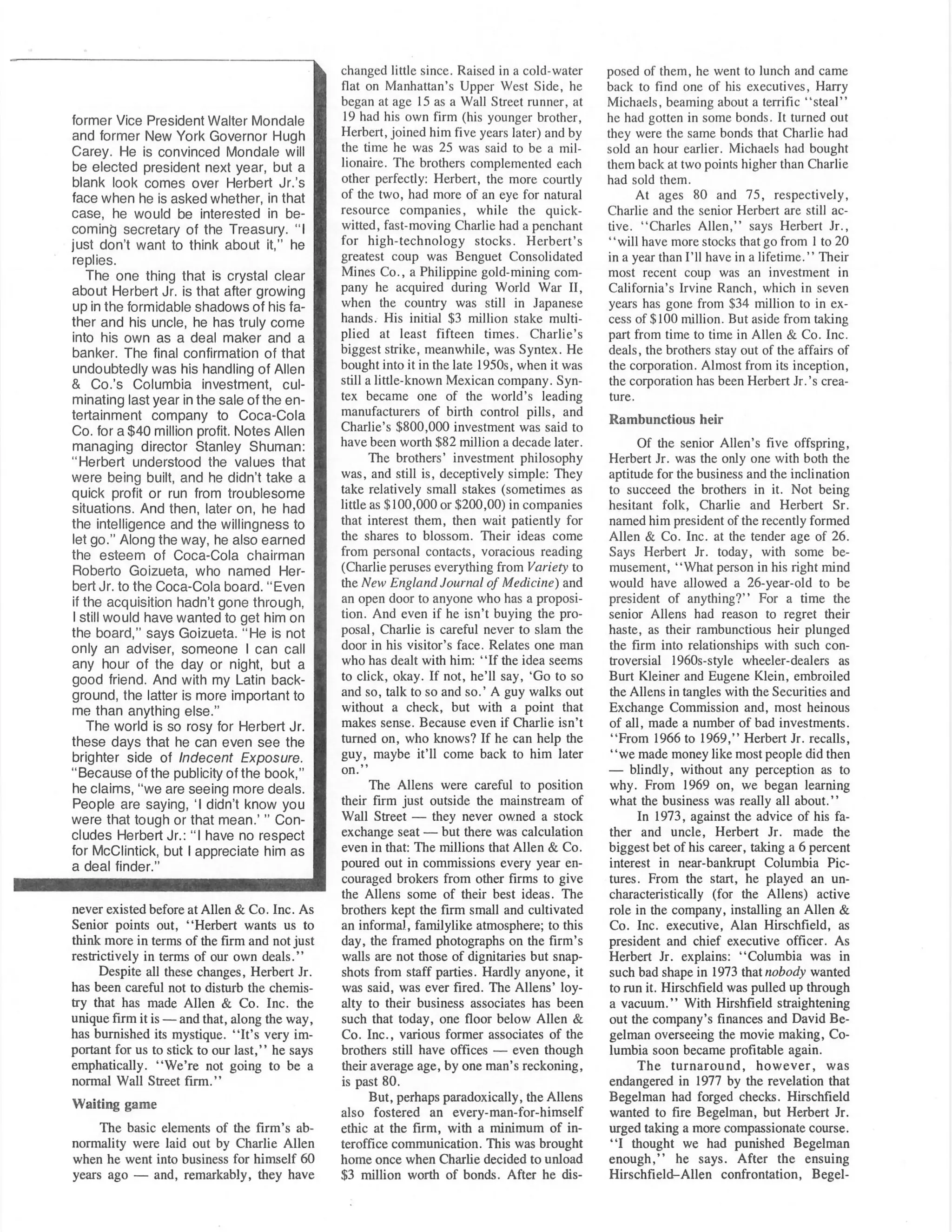 Herbert Allen | PDF