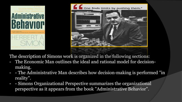 Herbert A Simon.pptx | Business Administration | Business