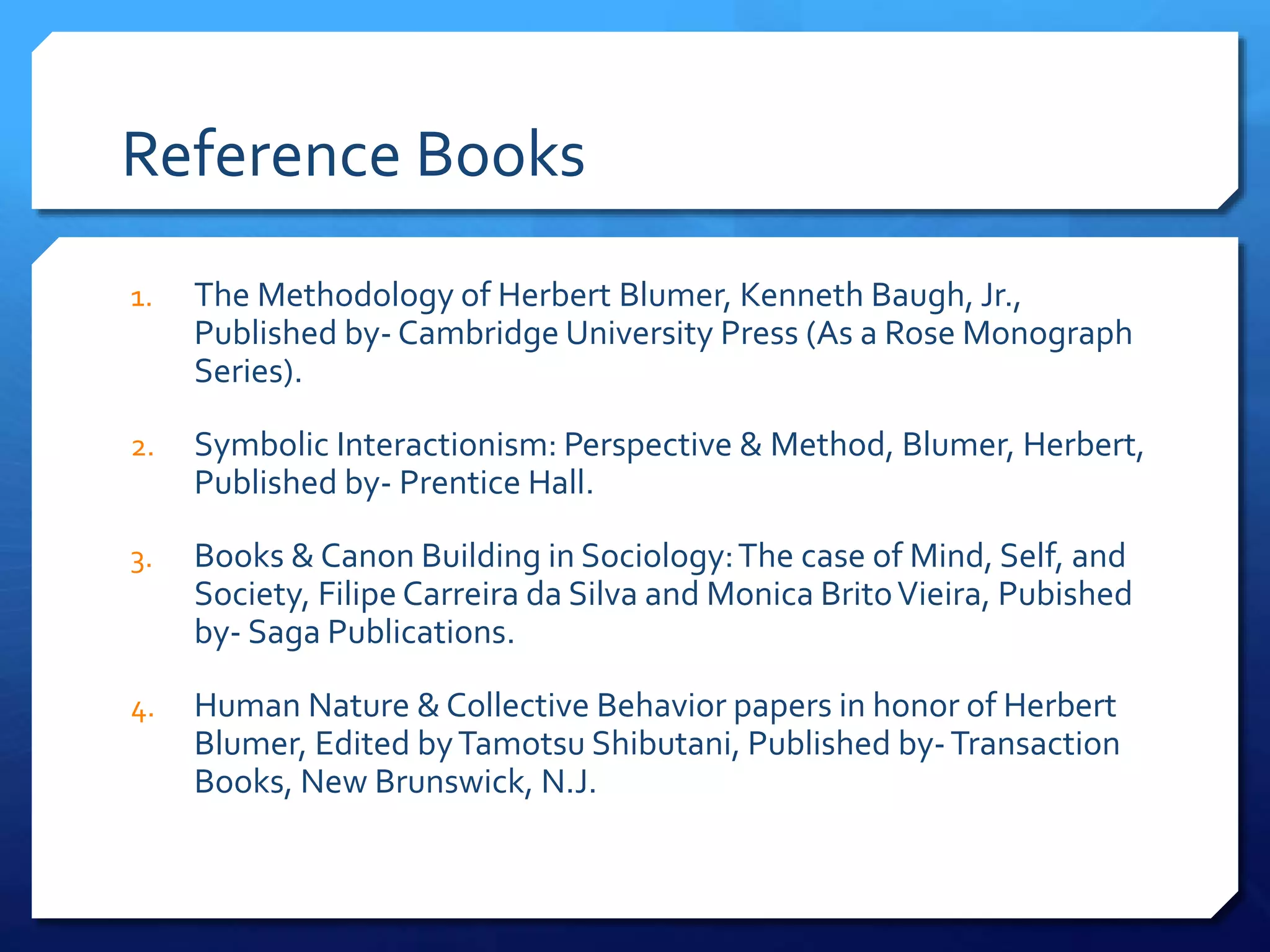 Herbert blumer | PPTX