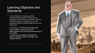 Herbert hoover presentation | PPTX