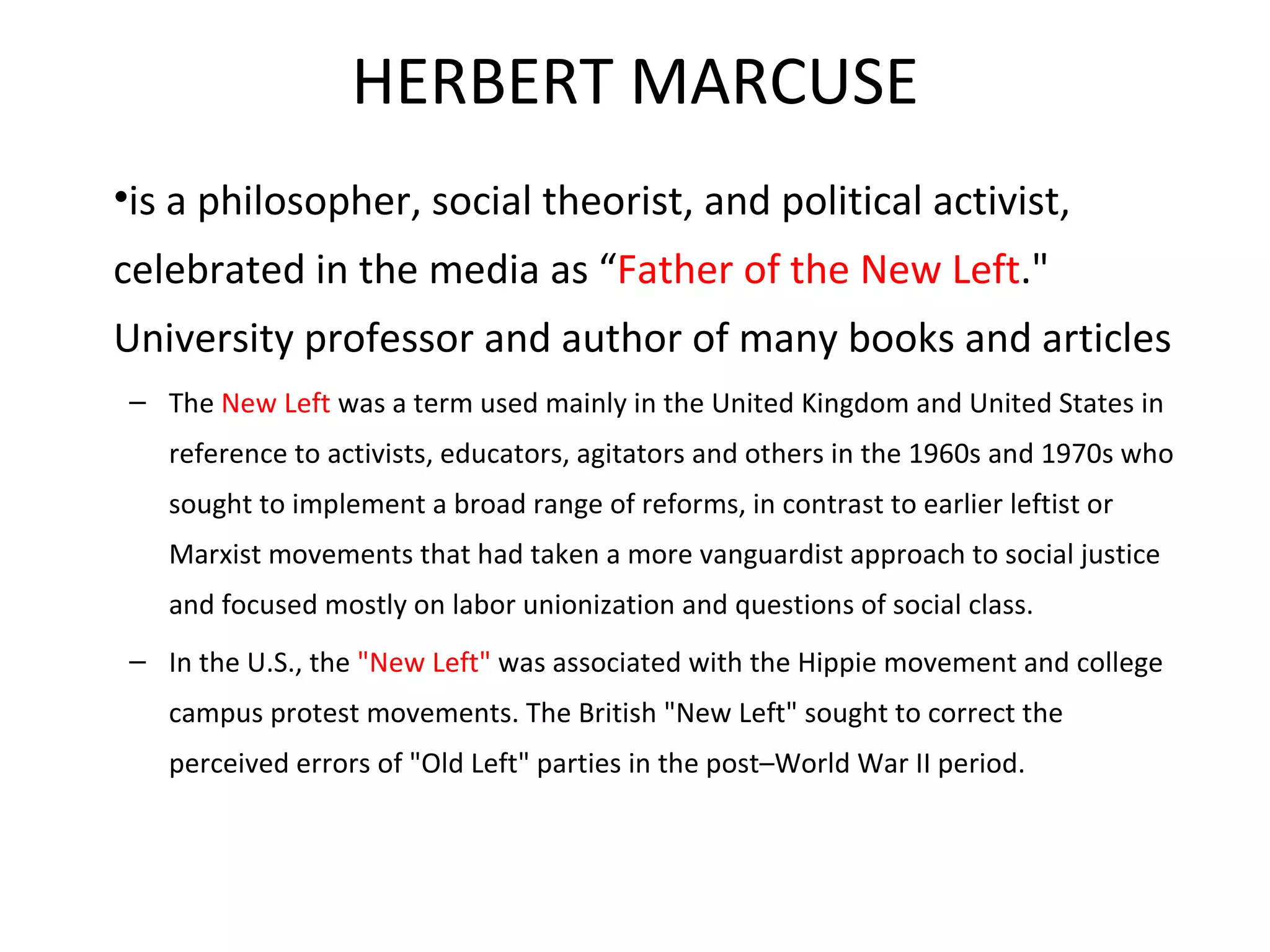 Herbert marcuse | PPT