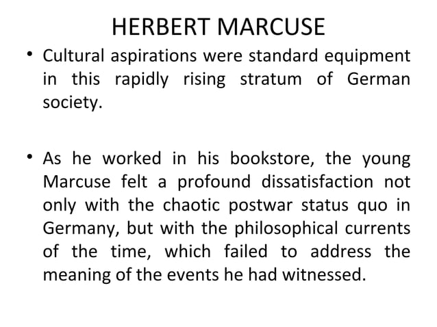 Herbert marcuse | PPT