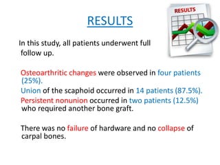 Herbert screw fixation and bone graft in nonunited scaphoid | PPTX
