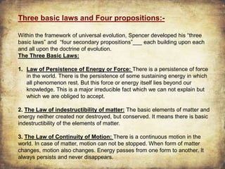 Herbert Spencer's Theory of Evaluation & Organic Analogy | PPTX