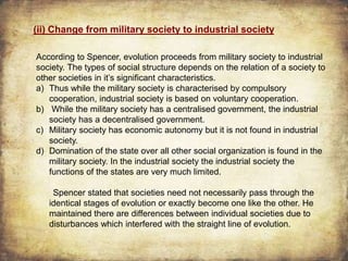 Herbert Spencer's Theory of Social Evolution & Organic Analogy | PPTX