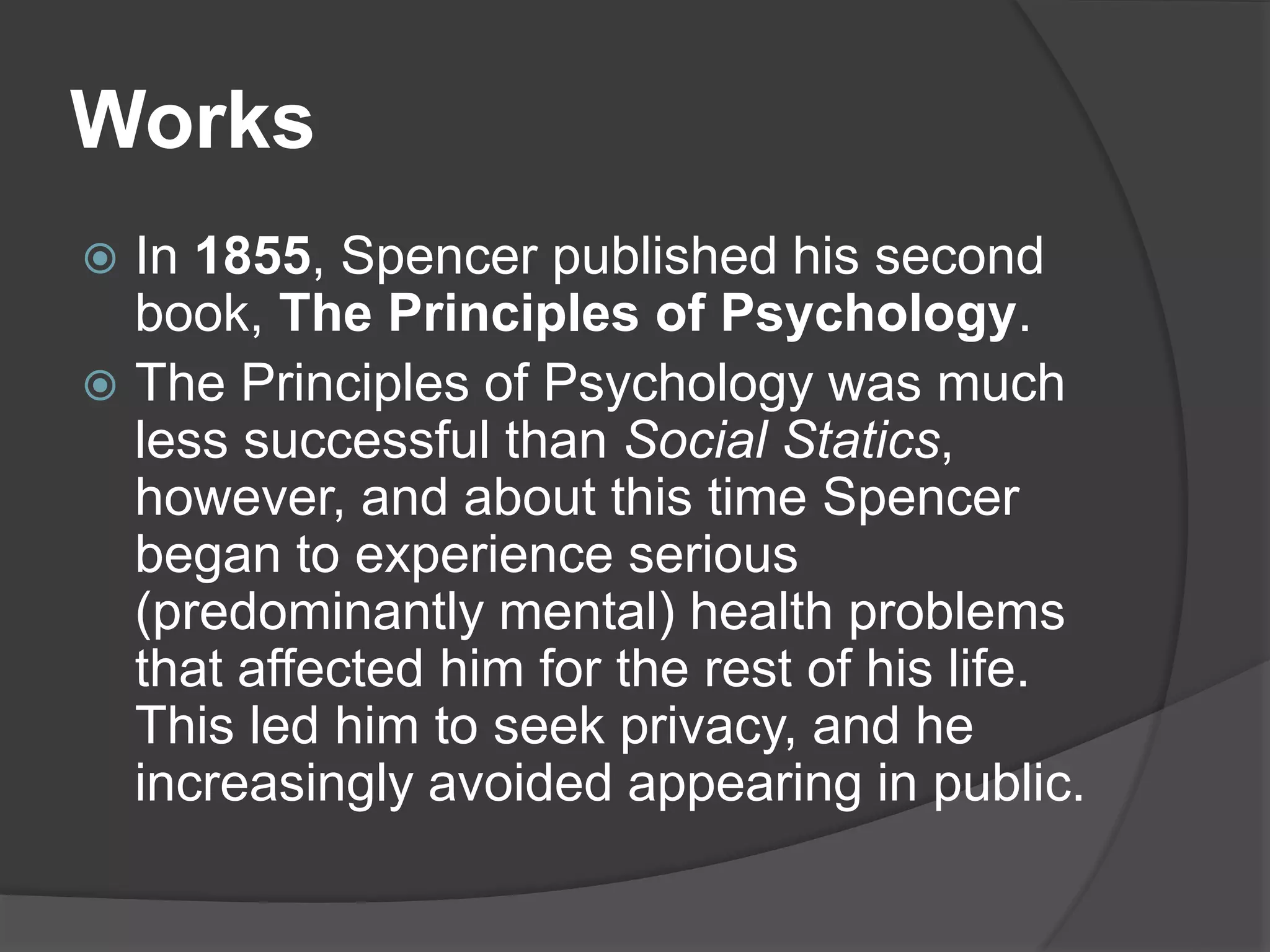 Herbert spencer - Sociological Theory | PPTX