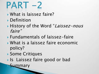 Herbert spencer & laisez faire | PPTX