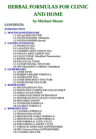 Herb formulas | PDF