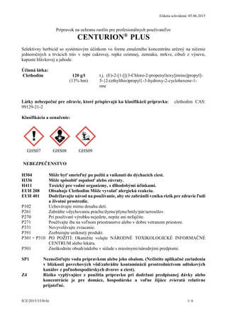 Herbicide centurion plus label | PDF