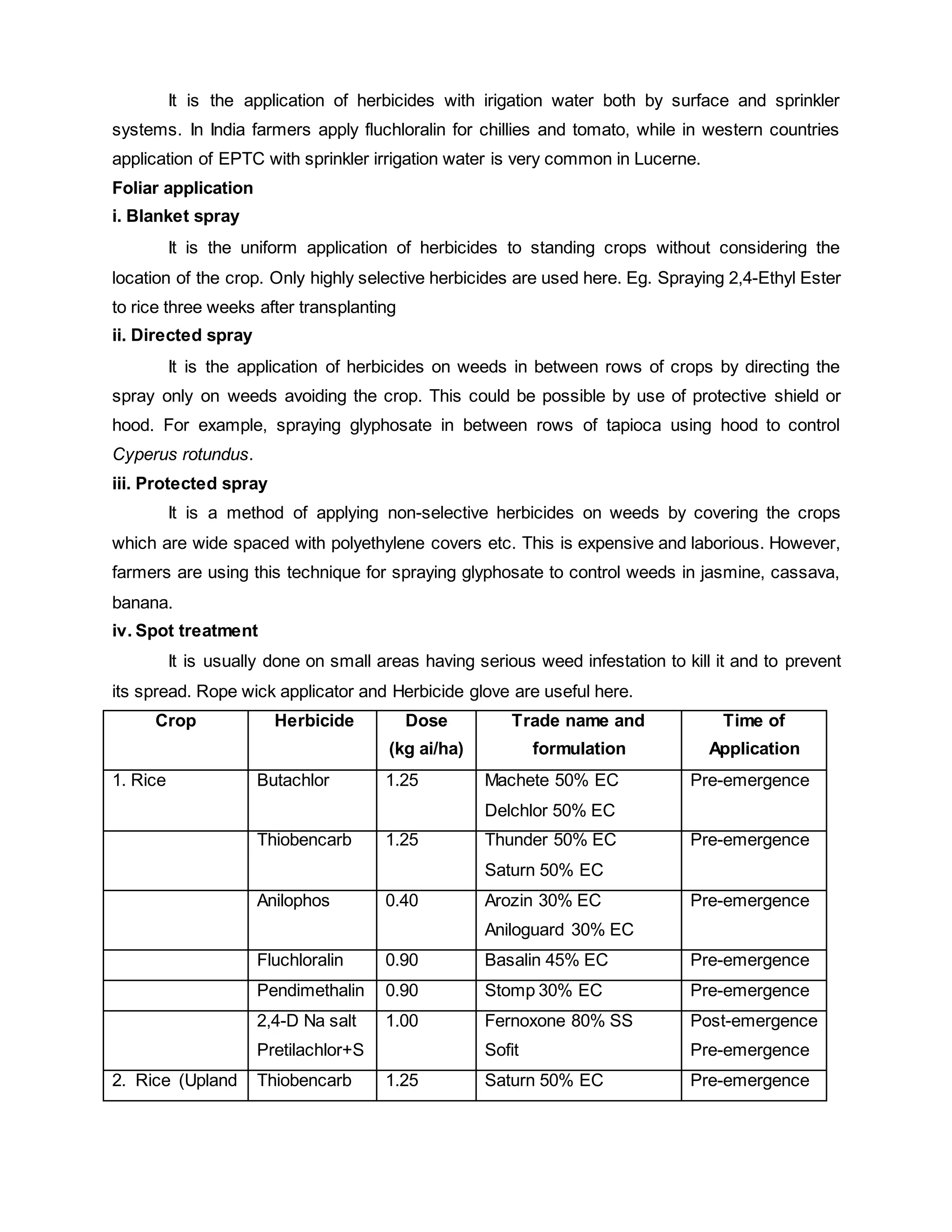 Herbicide Classification and Formulations | DOCX