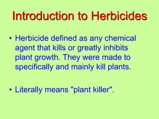 Herbicide History and Discovery