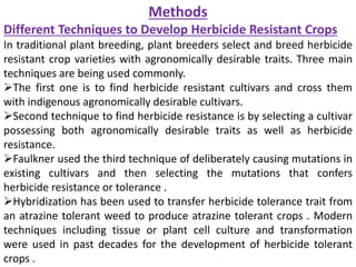 Herbicide resistance breeding | PPTX