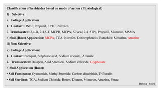 Herbicides: Classification | PPTX
