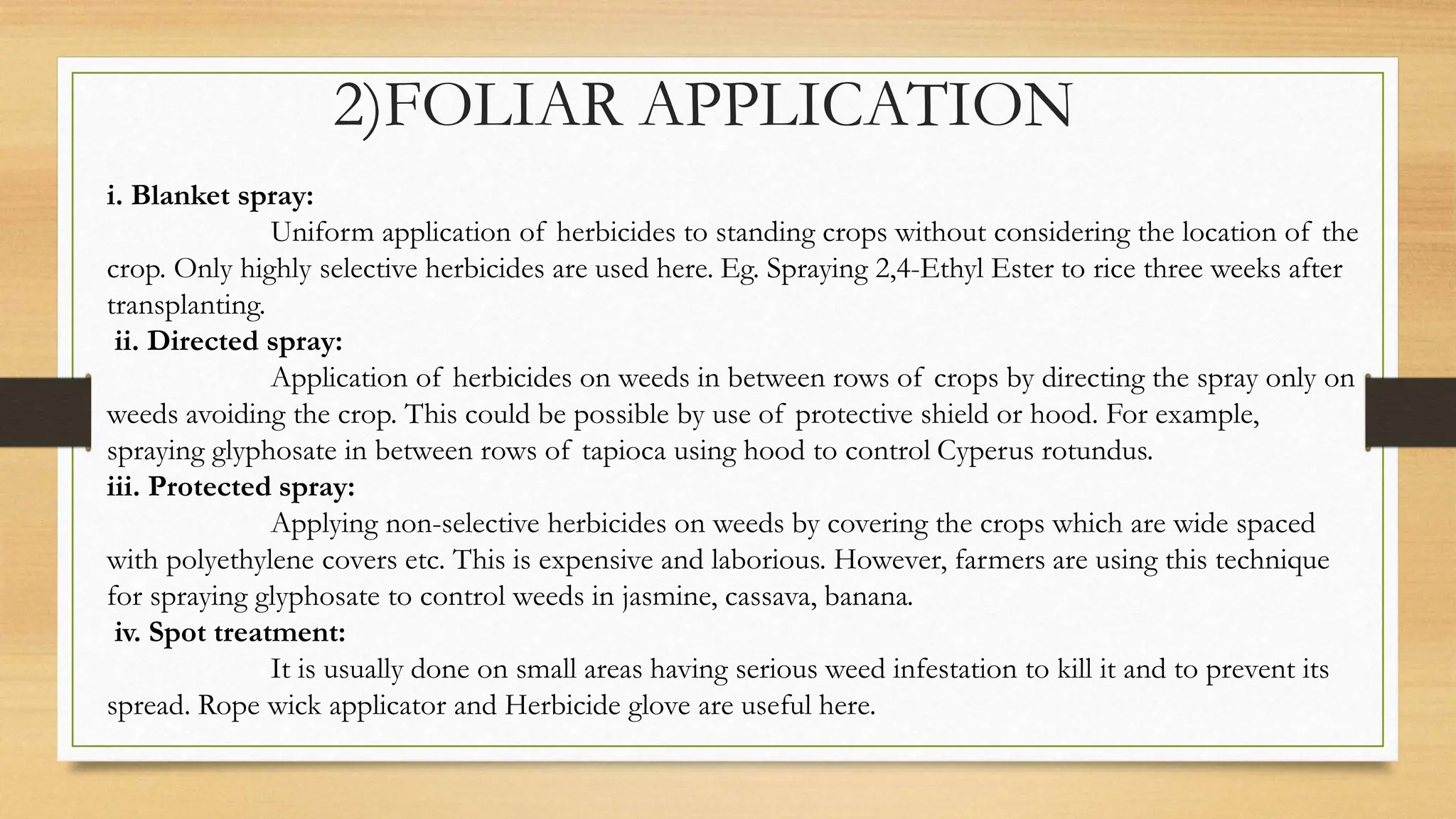 Herbicides- Classification, Formulation & Method of Application.pptx