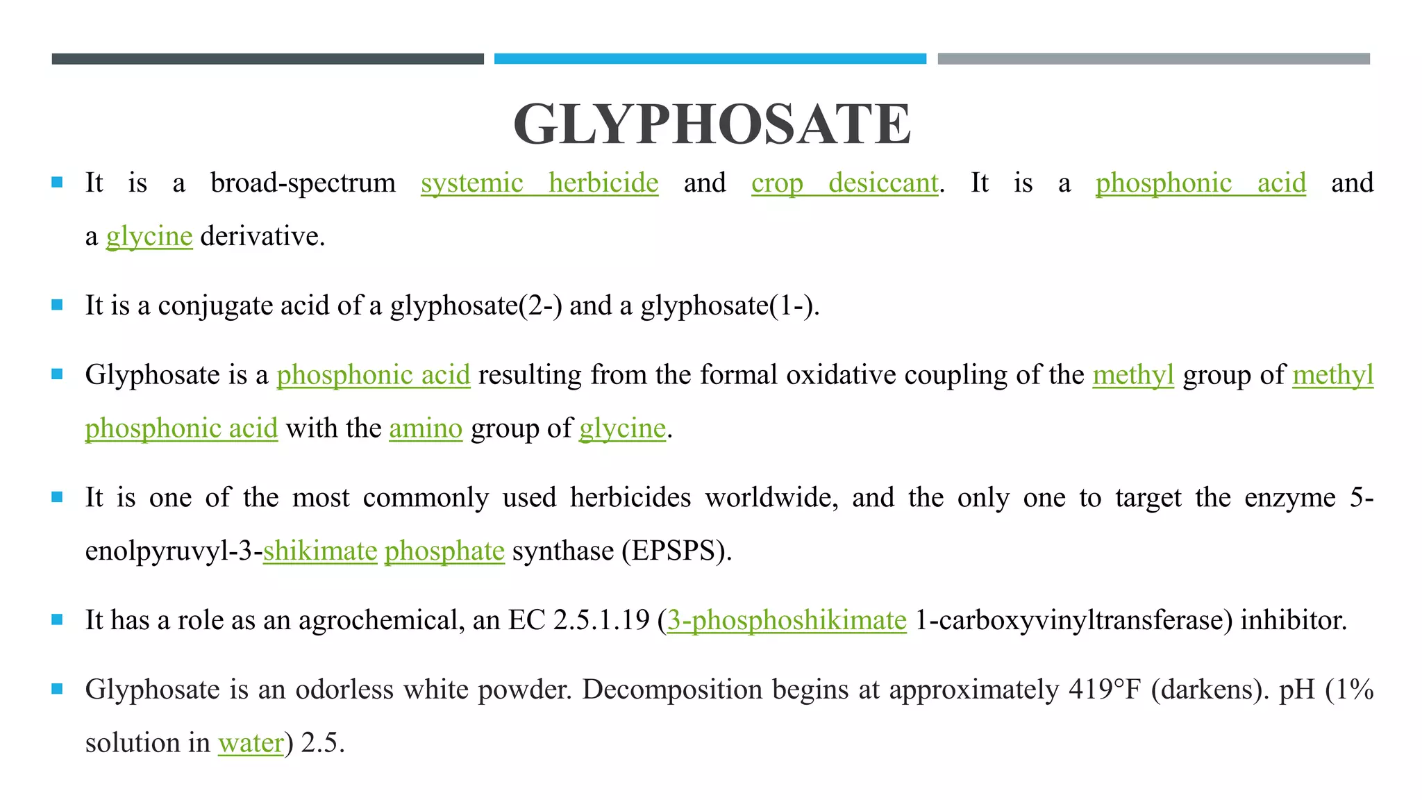 Herbicides chemical properties and uses | PPTX