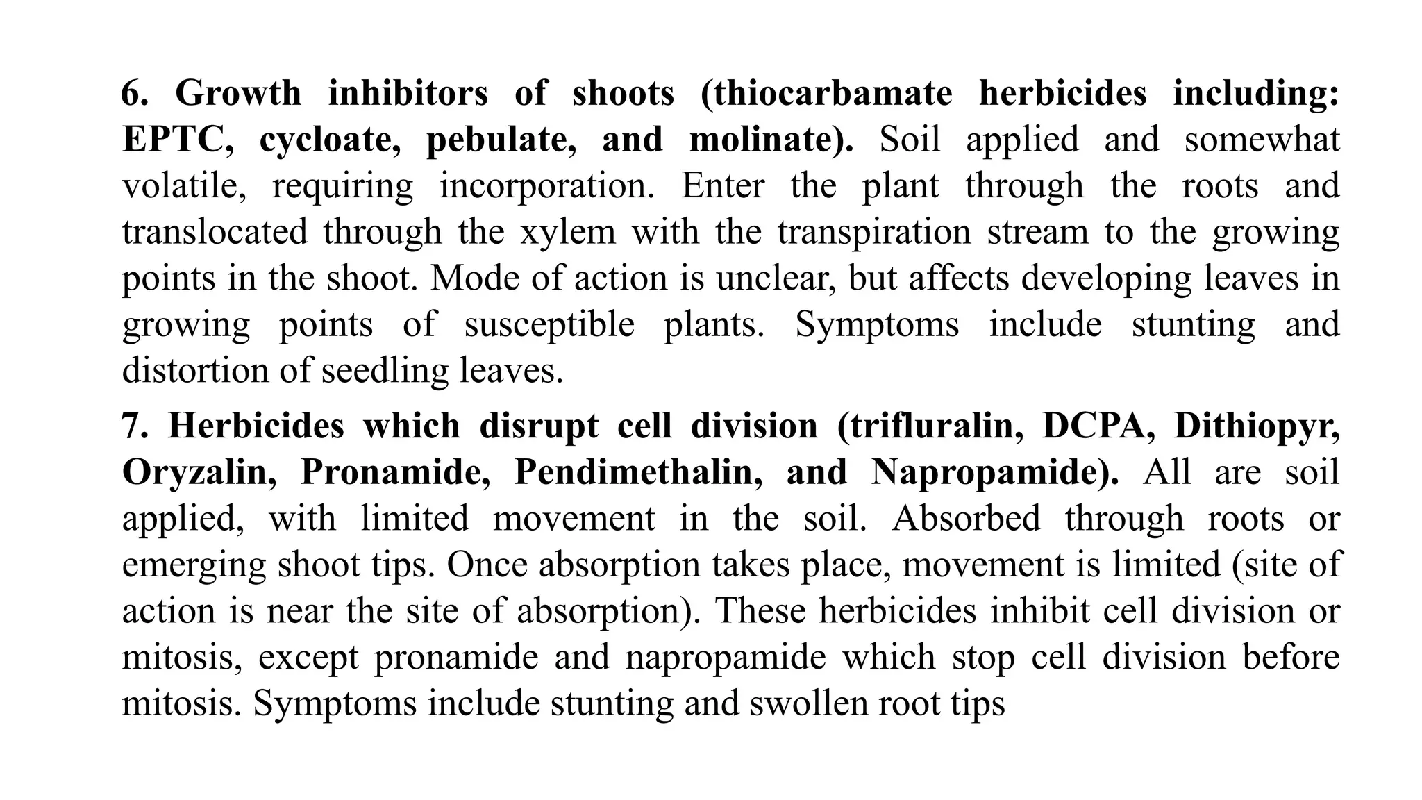 Herbicides classification,their development history and mode of action ...