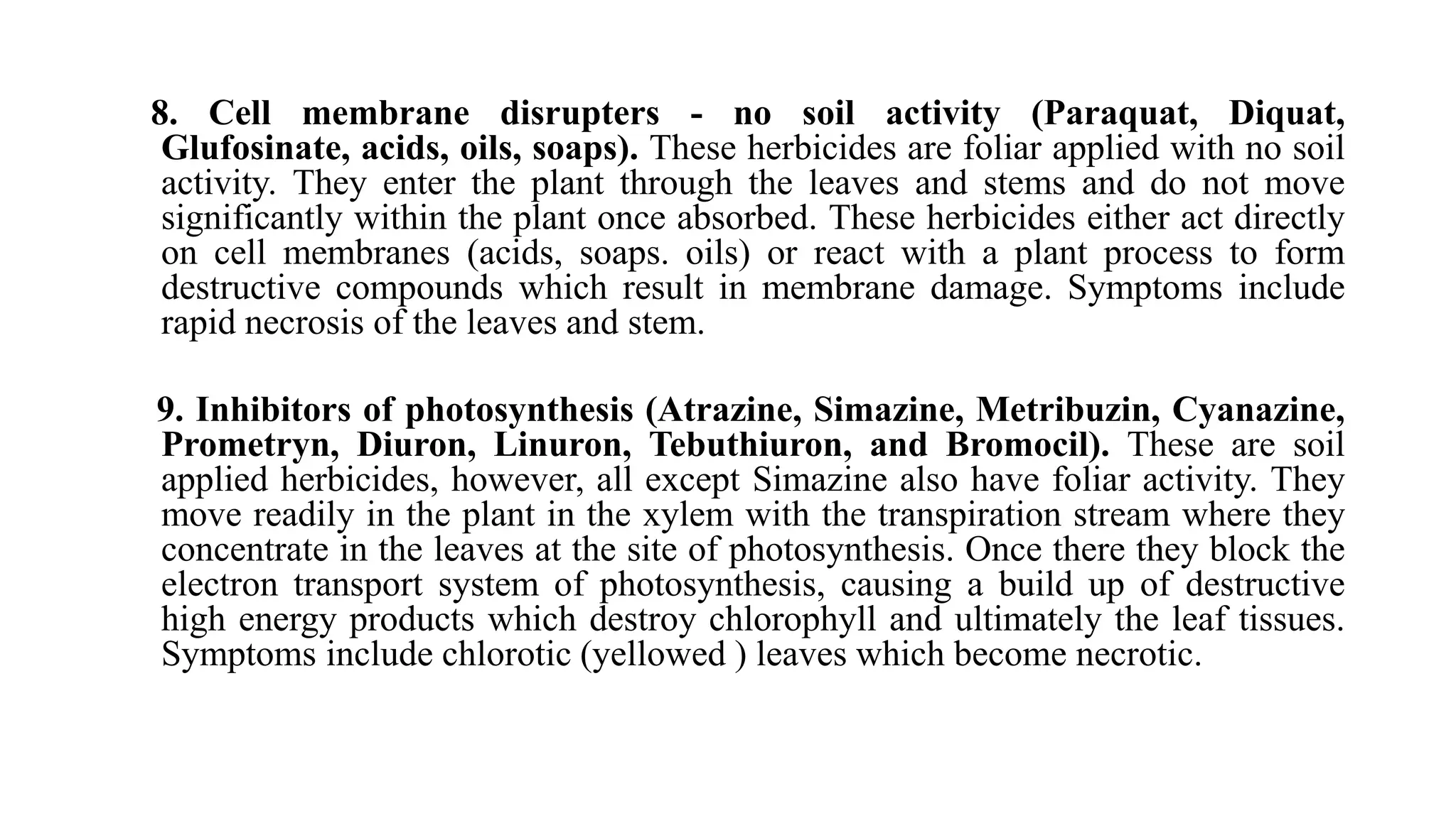 Herbicides classification,their development history and mode of action ...