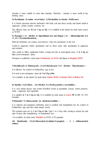 Herbicides trade name | DOC