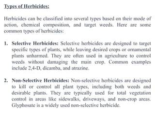 Herbicide tolerance in plants to reduce crop yield.pptx
