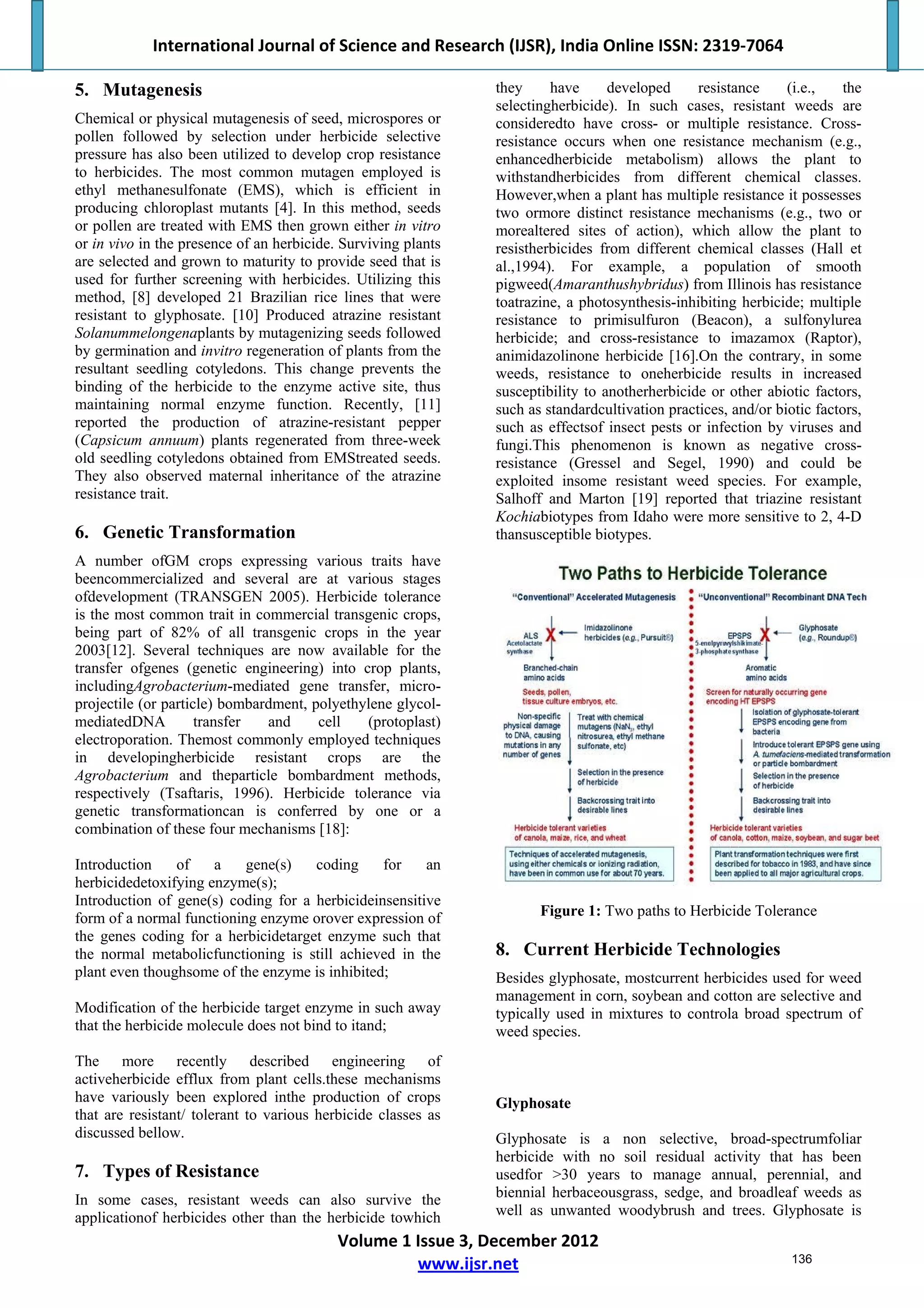 Herbicide tolerant crops and weed management | PDF