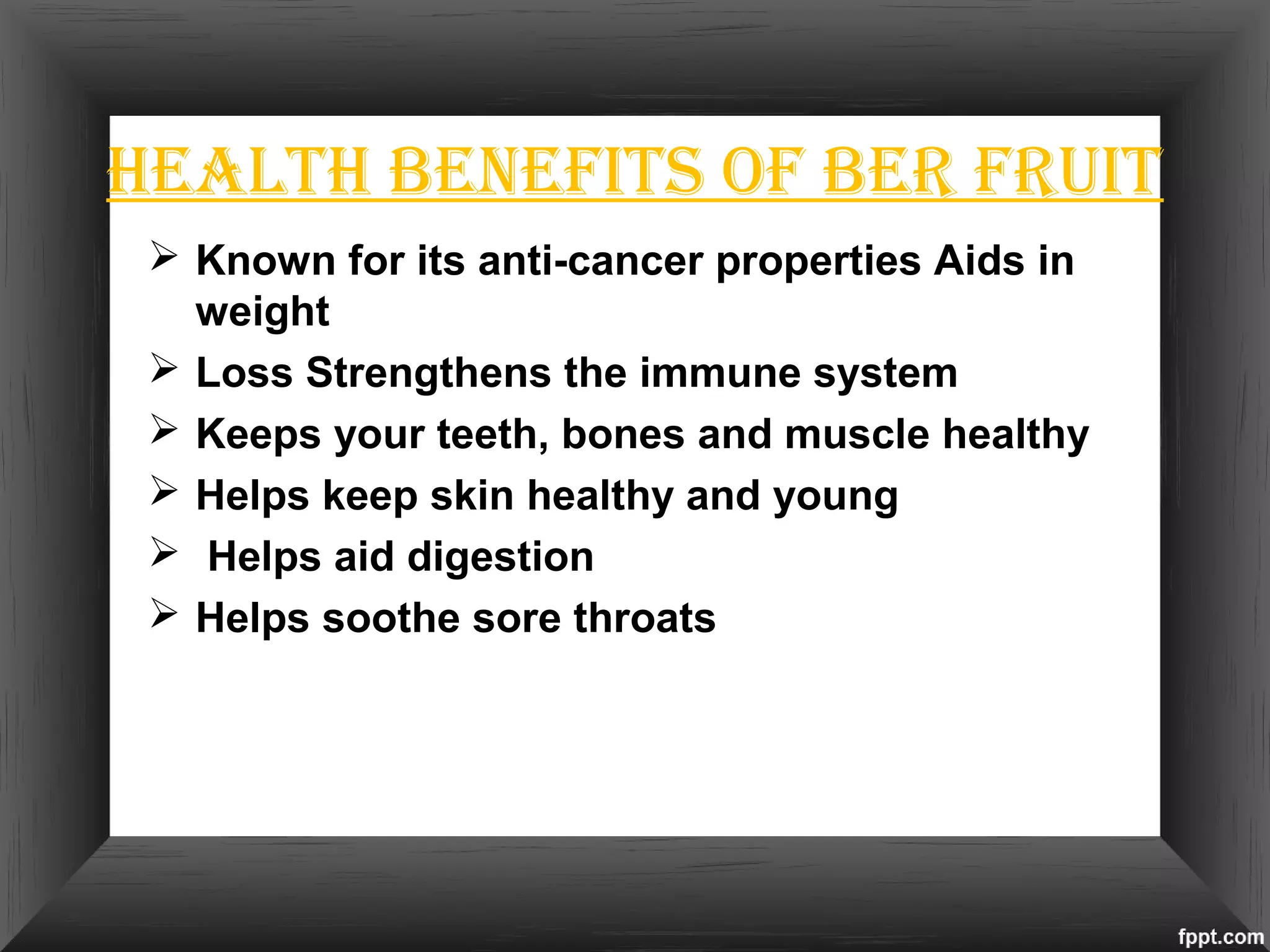ber fruit cultivation | PPT