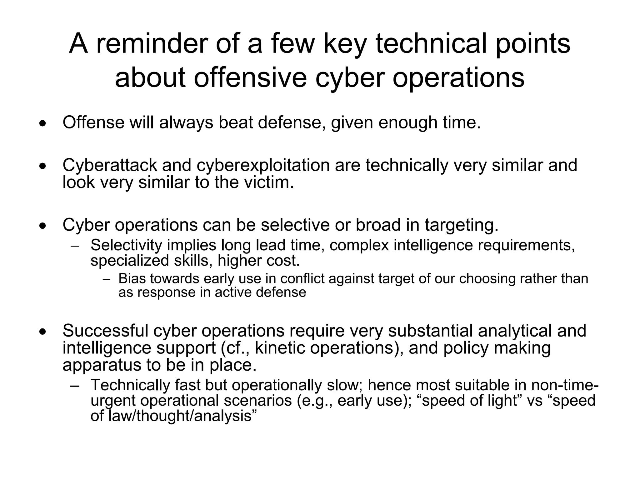 USSTRATCOM Cyber & Space 2011 Herbert Lin | PPT