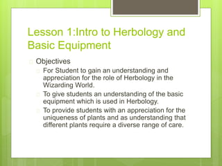 Herbology 101 review project | PPTX